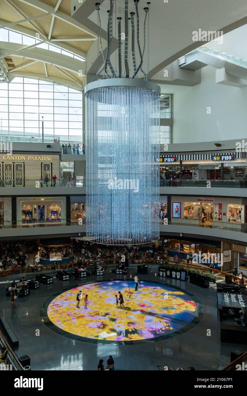 Singapore - 9 March 2024: Digital Light Canvas by teamLab in Marina Bay ...