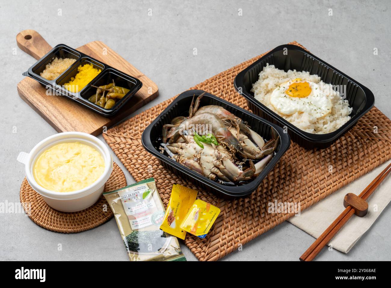 Korean food, soy sauce, marinade, side dishes, steamed eggs, chili ...