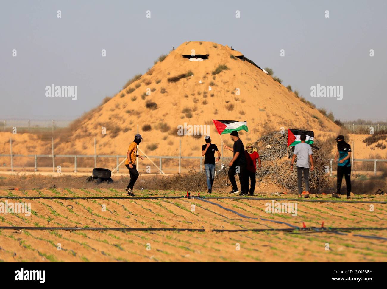 Khan Yunis. Gaza Strip. Palestine. September 15, 2023. Palestinians ...