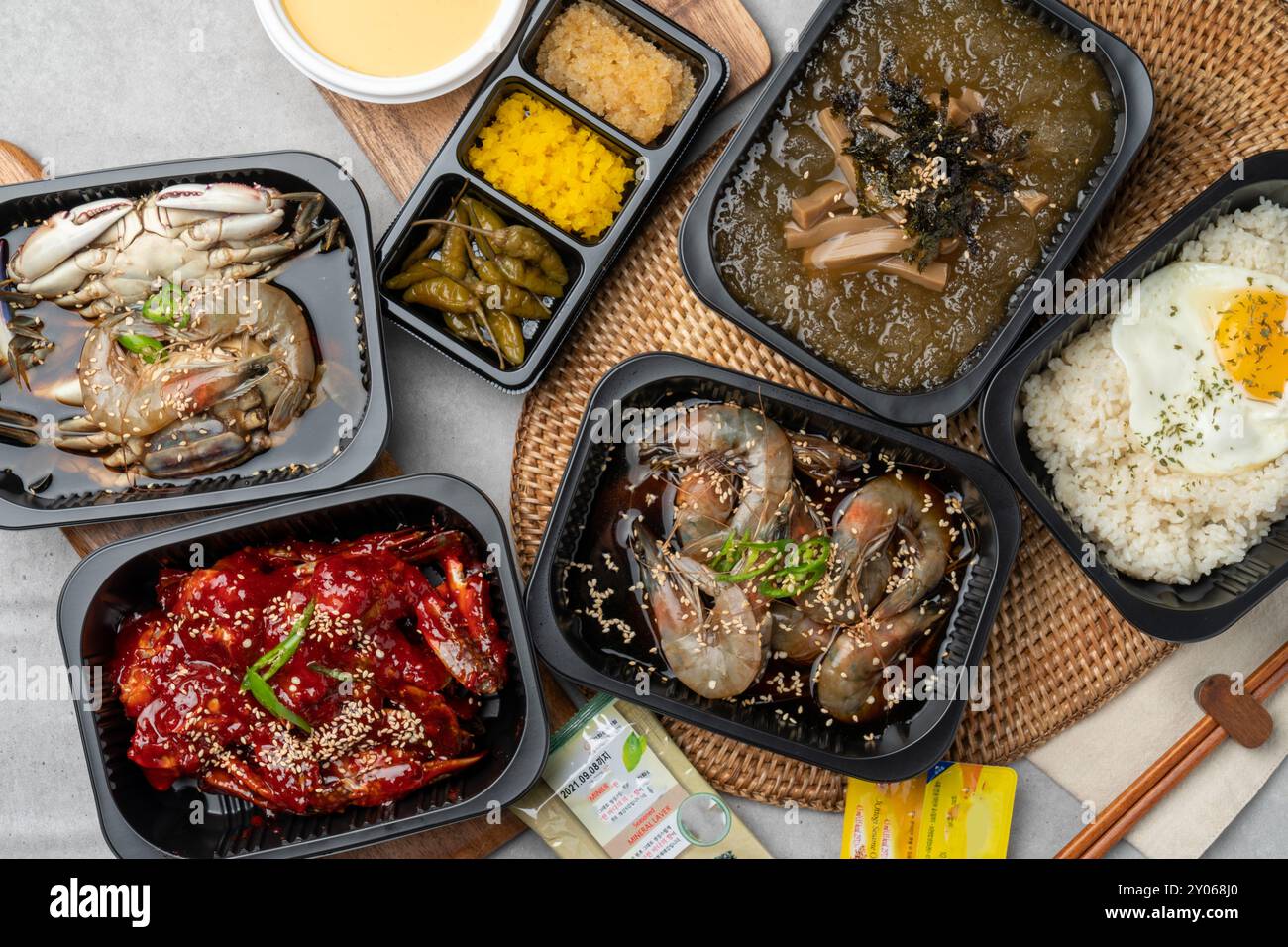 Korean food, soy sauce, marinade, side dishes, steamed eggs, chili ...