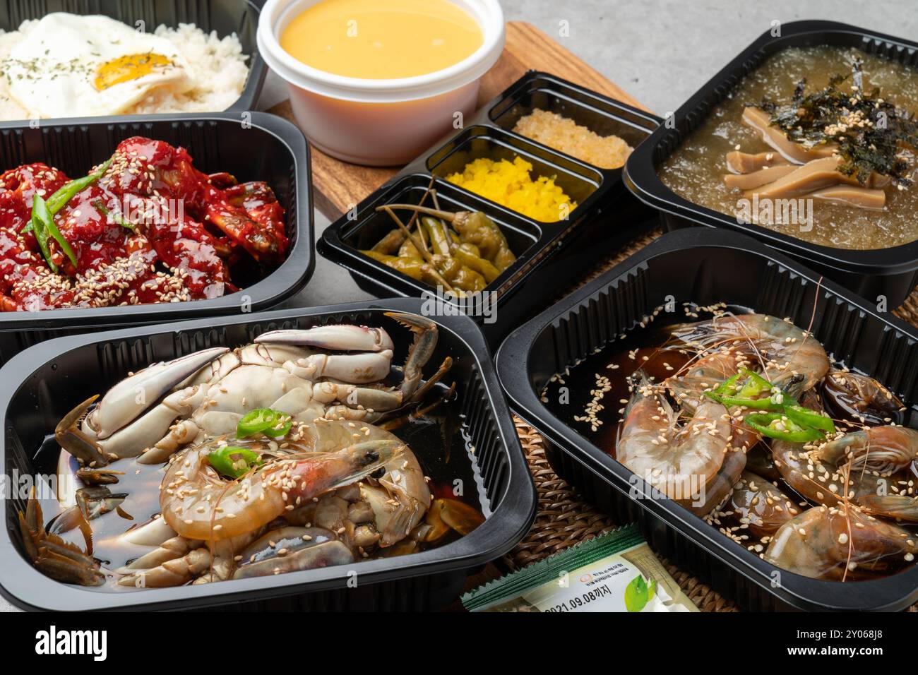 Korean food, soy sauce, marinade, side dishes, steamed eggs, chili ...