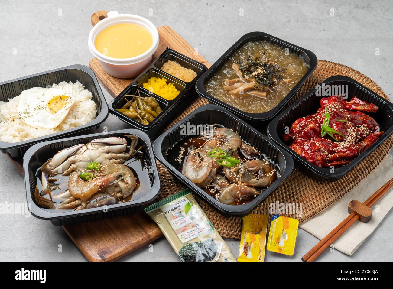 Korean food, soy sauce, marinade, side dishes, steamed eggs, chili ...