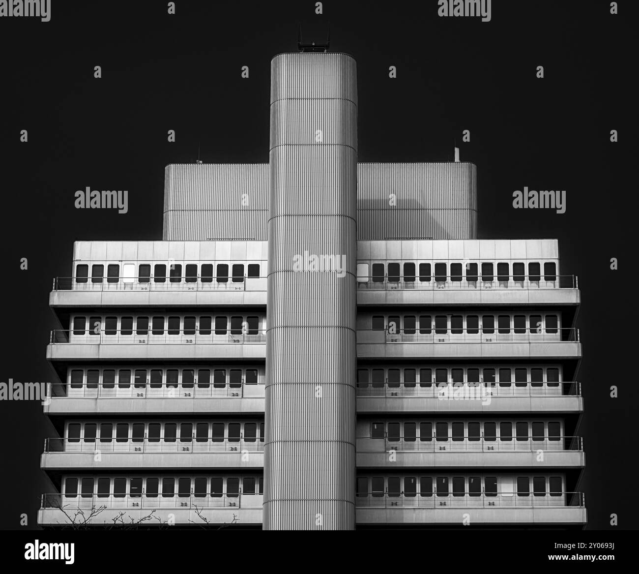 Black and white photography, detail photo, BASF office building in ...