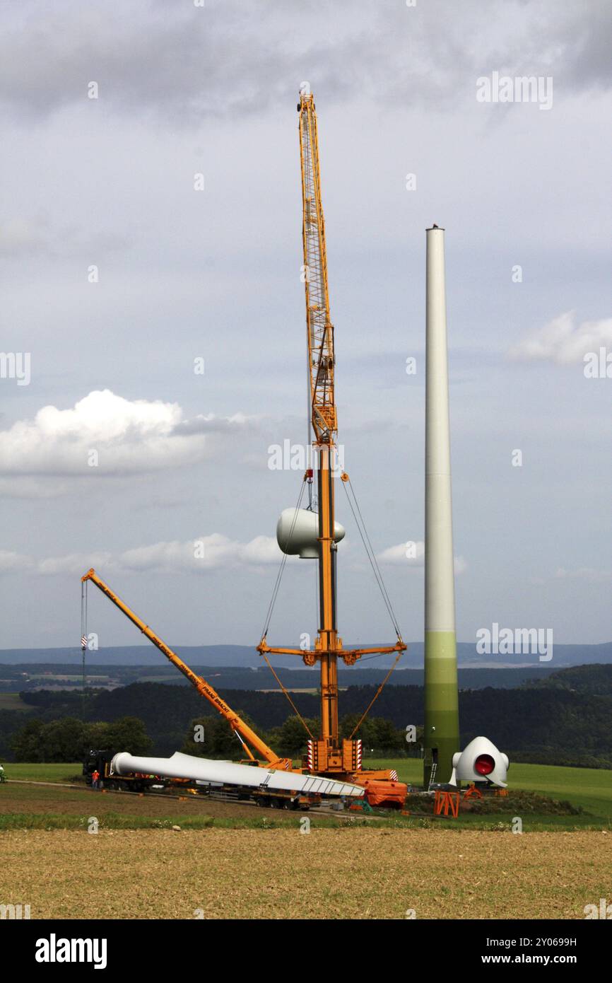 Wind turbine assembly Stock Photo - Alamy
