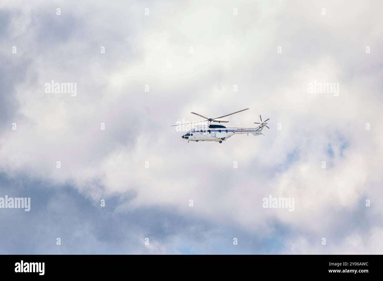 Madrid, Spain; 05-18-2024:Spanish Air Force helicopter model AS332 ...