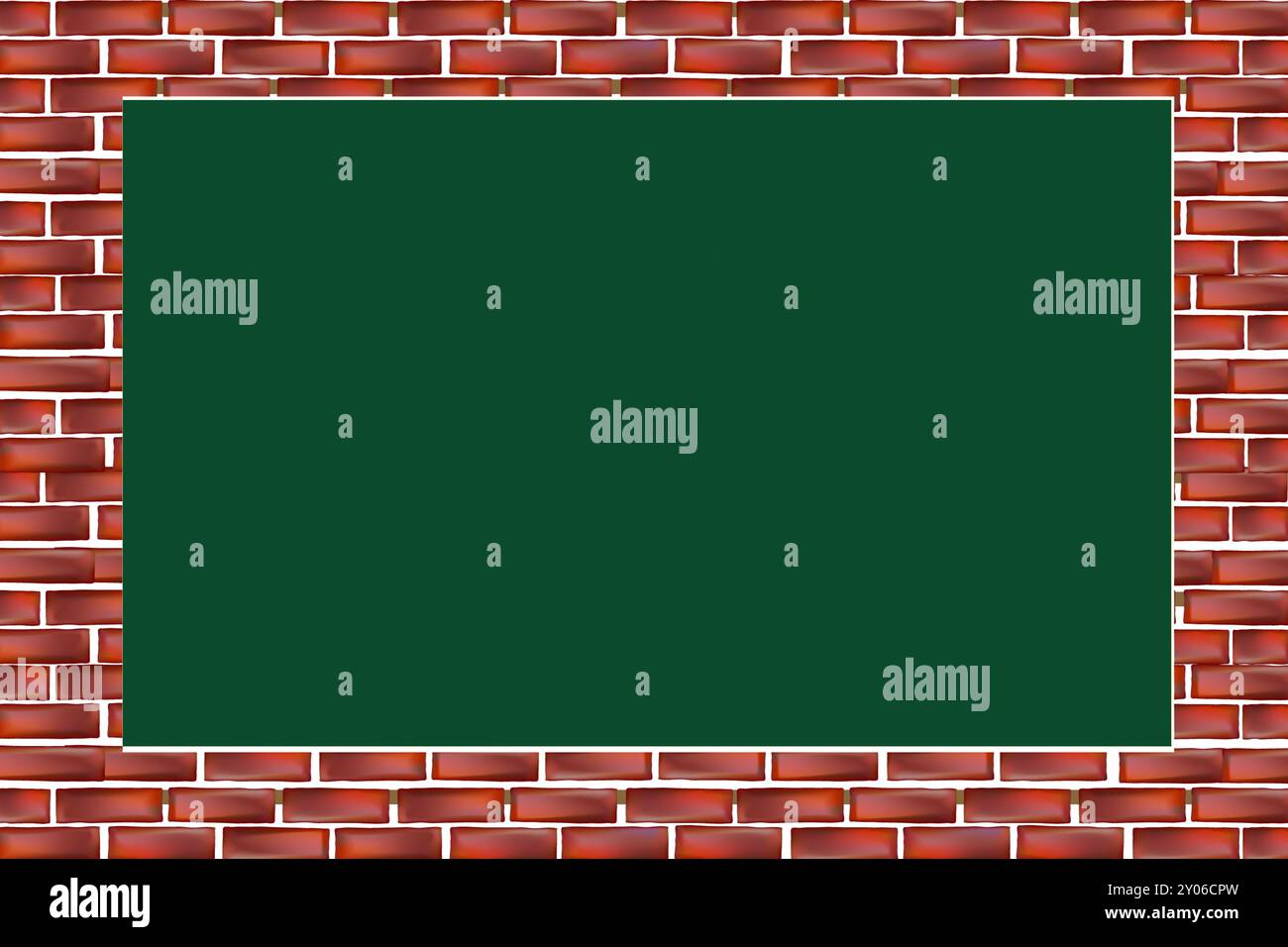 Panel with brick surround Stock Photo - Alamy