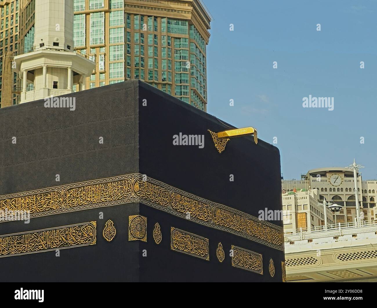Mecca, Saudi Arabia, June 12 2024: Upper part of the holy Kaaba, al-Ka ...