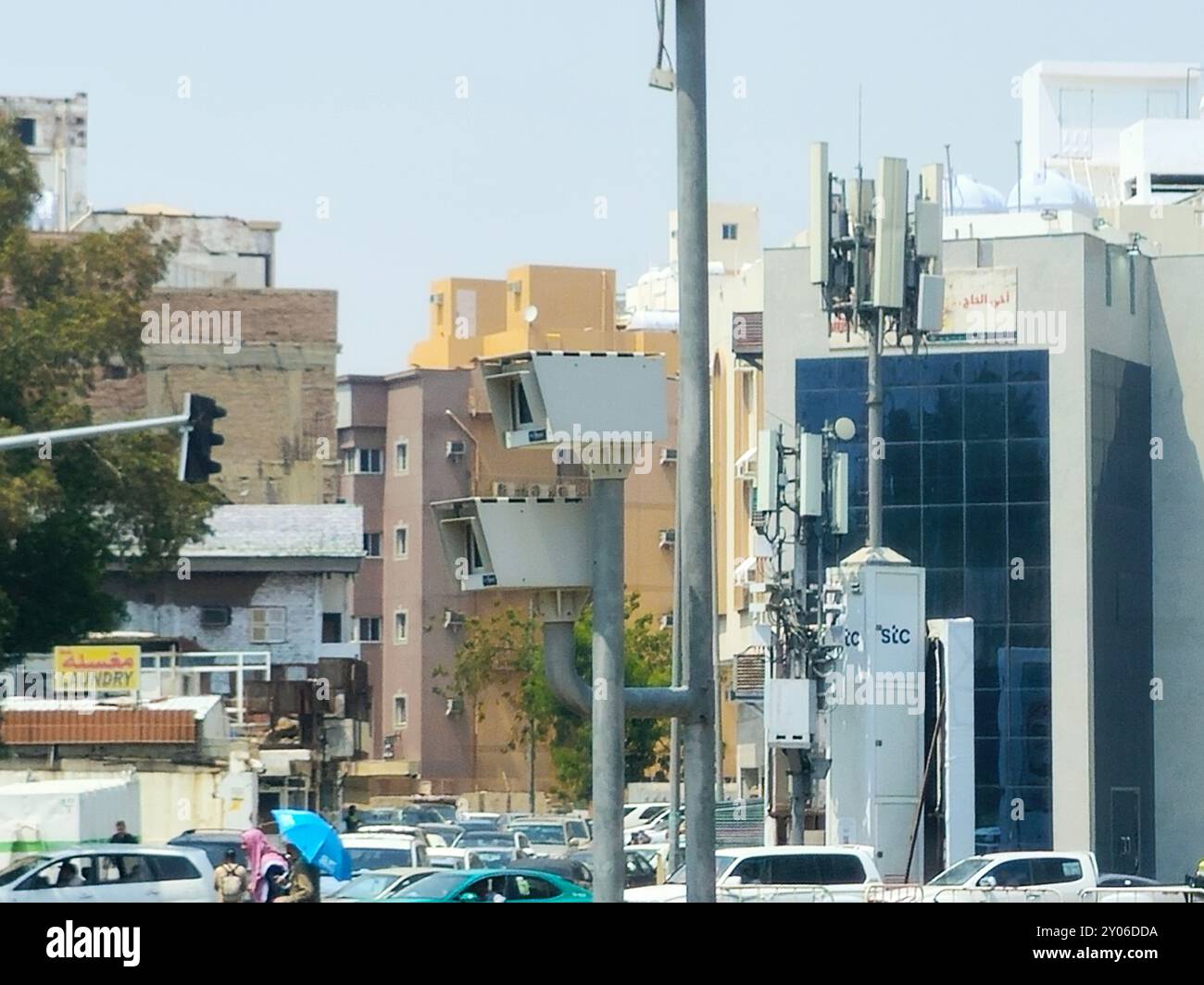 Mecca, Saudi Arabia, June 19 2024: radar speed safety camera for ...