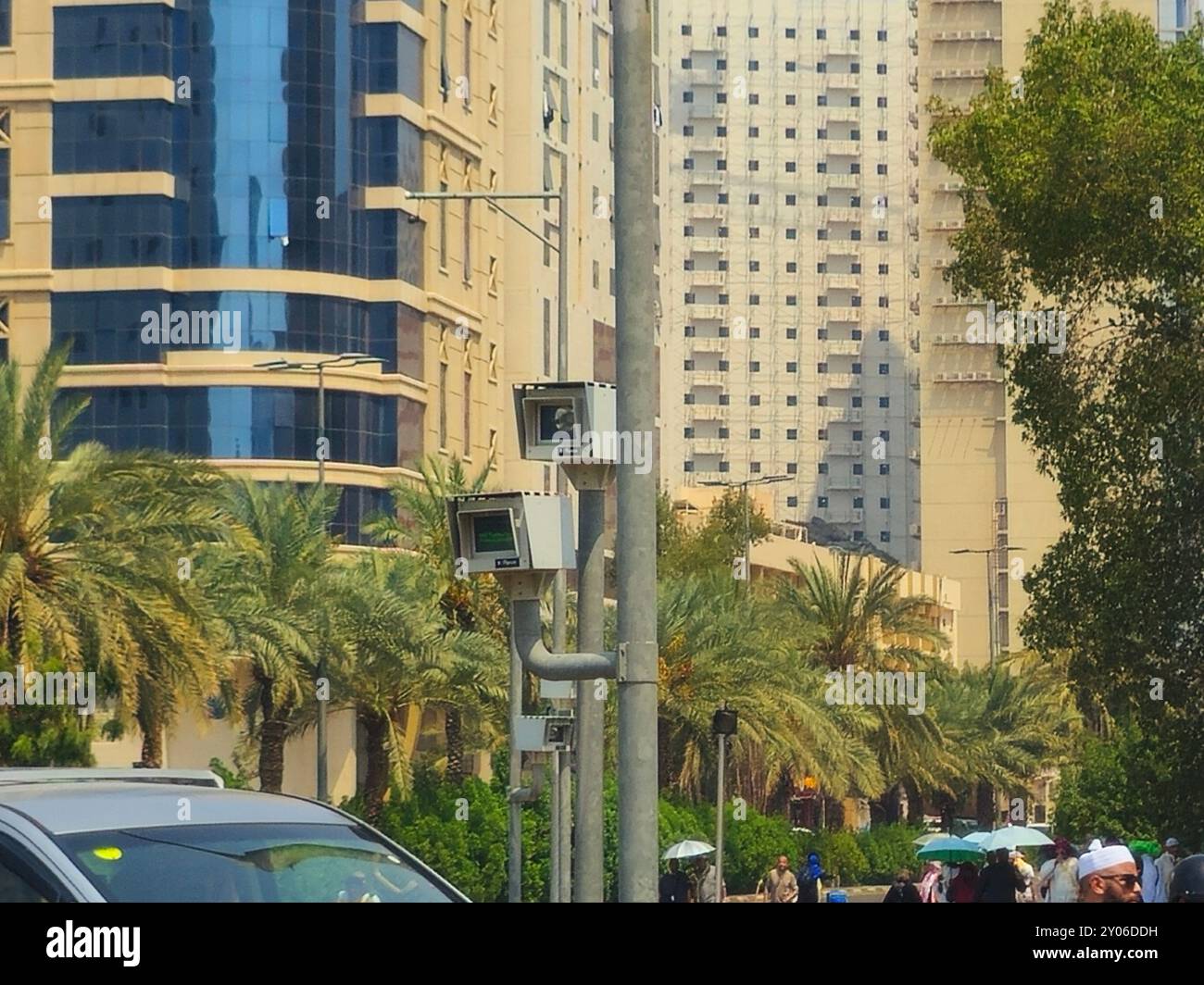 Mecca, Saudi Arabia, June 19 2024: radar speed safety camera for ...