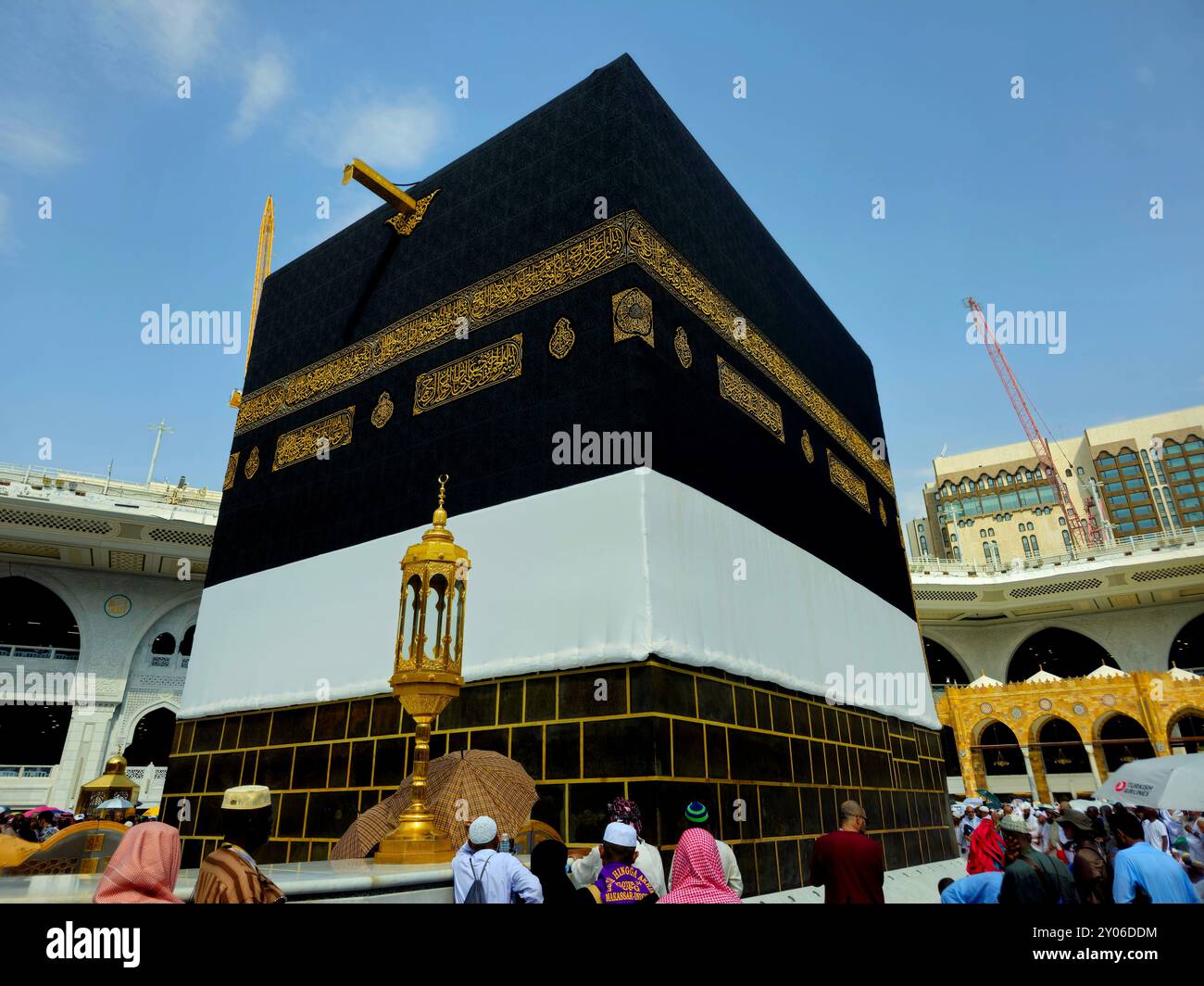 Mecca, Saudi Arabia, June 21 2024: Al Kaaba in Ihram cothing, The Kaaba ...