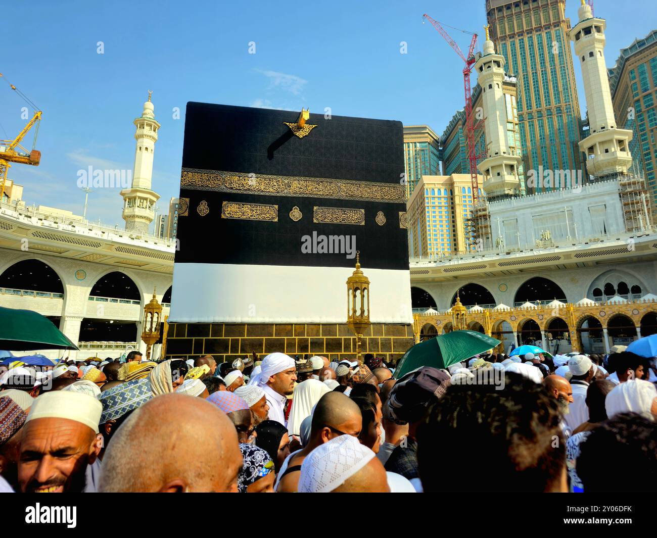 Mecca, Saudi Arabia, June 21 2024: Al Kaaba in Ihram cothing, The Kaaba ...