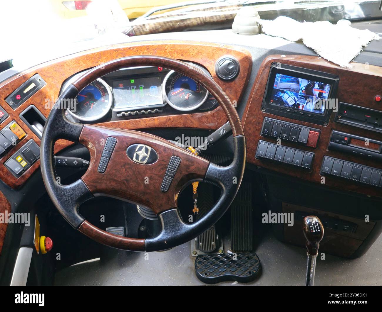 Mecca, Saudi Arabia, June 25 2024: a luxurious fleet bus of Saudi Al ...