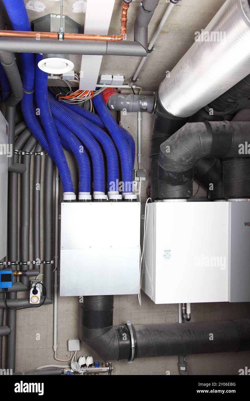 Ventilation system and heating in a passive house for energy efficiency ...