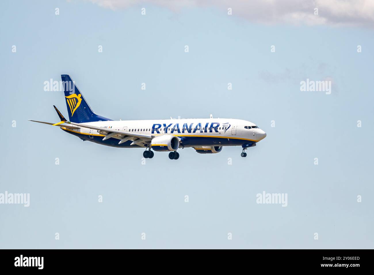 Madrid, Spain; 05-18-2024: Commercial airplane of the Boeing 737 Max ...