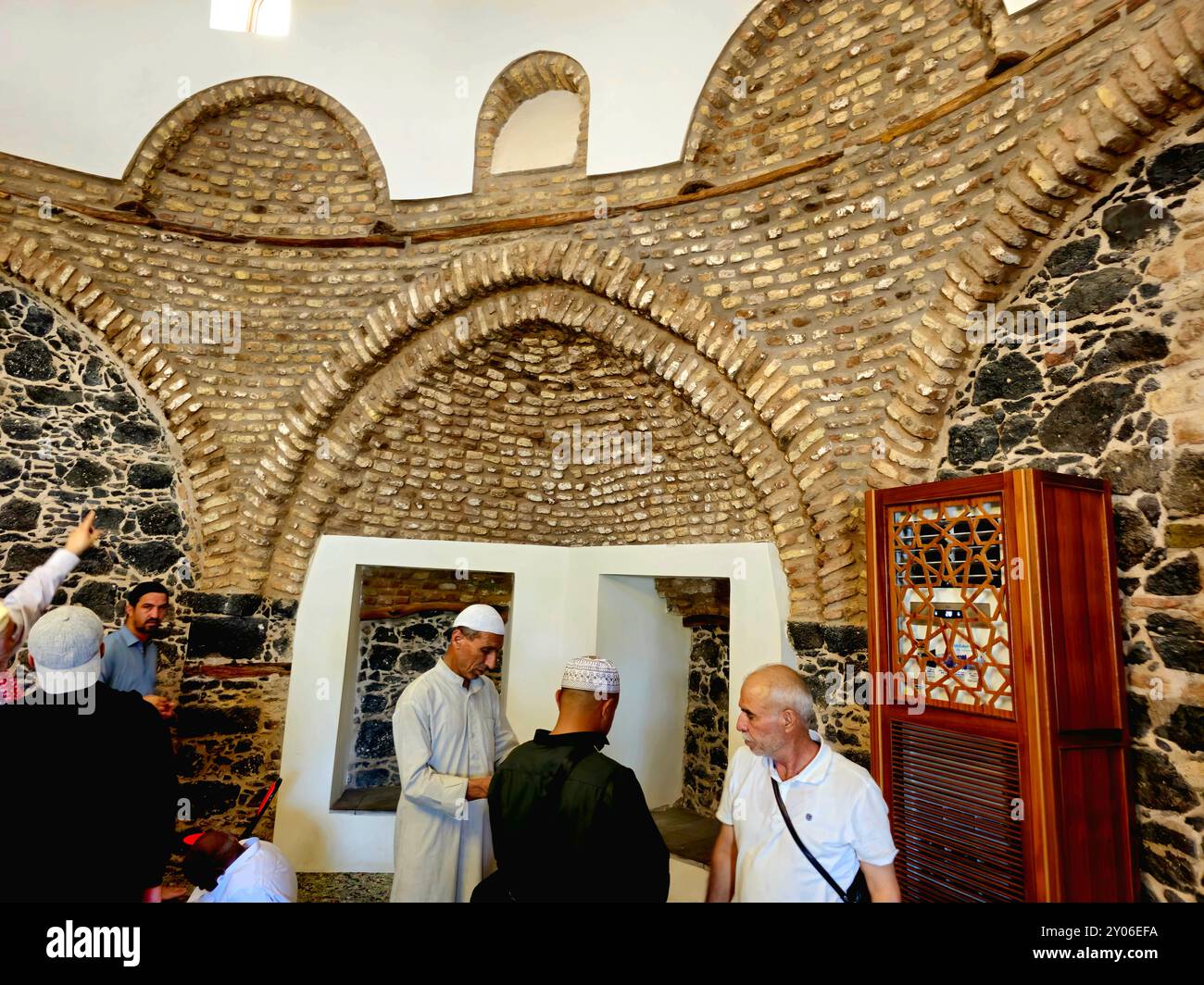 Medina, Saudi Arabia, June 26 2024: Interior of The Abu Bakr Mosque ...