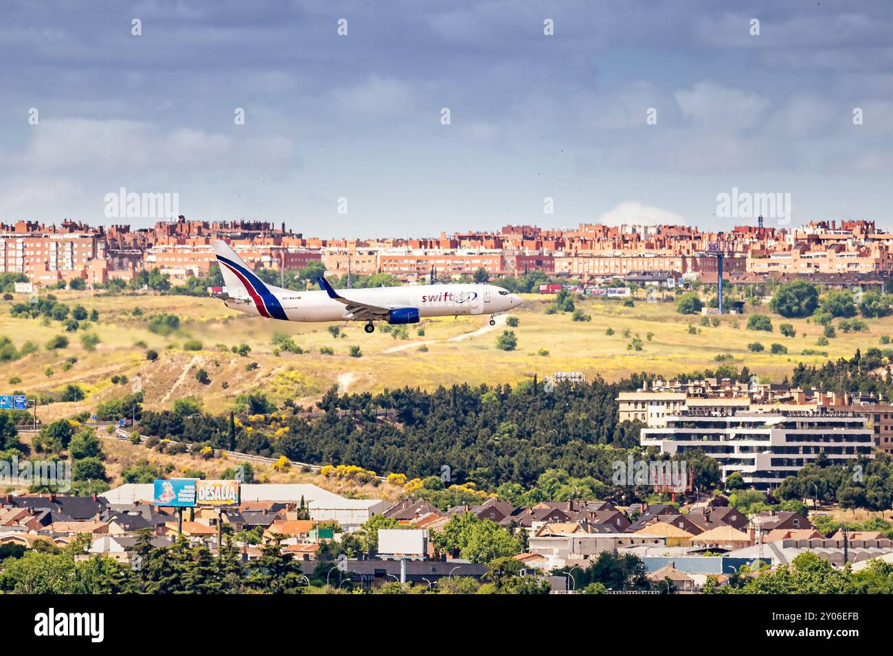Madrid, Spain; 05-18-2024: Commercial airplane of the Boeing 737 Max ...