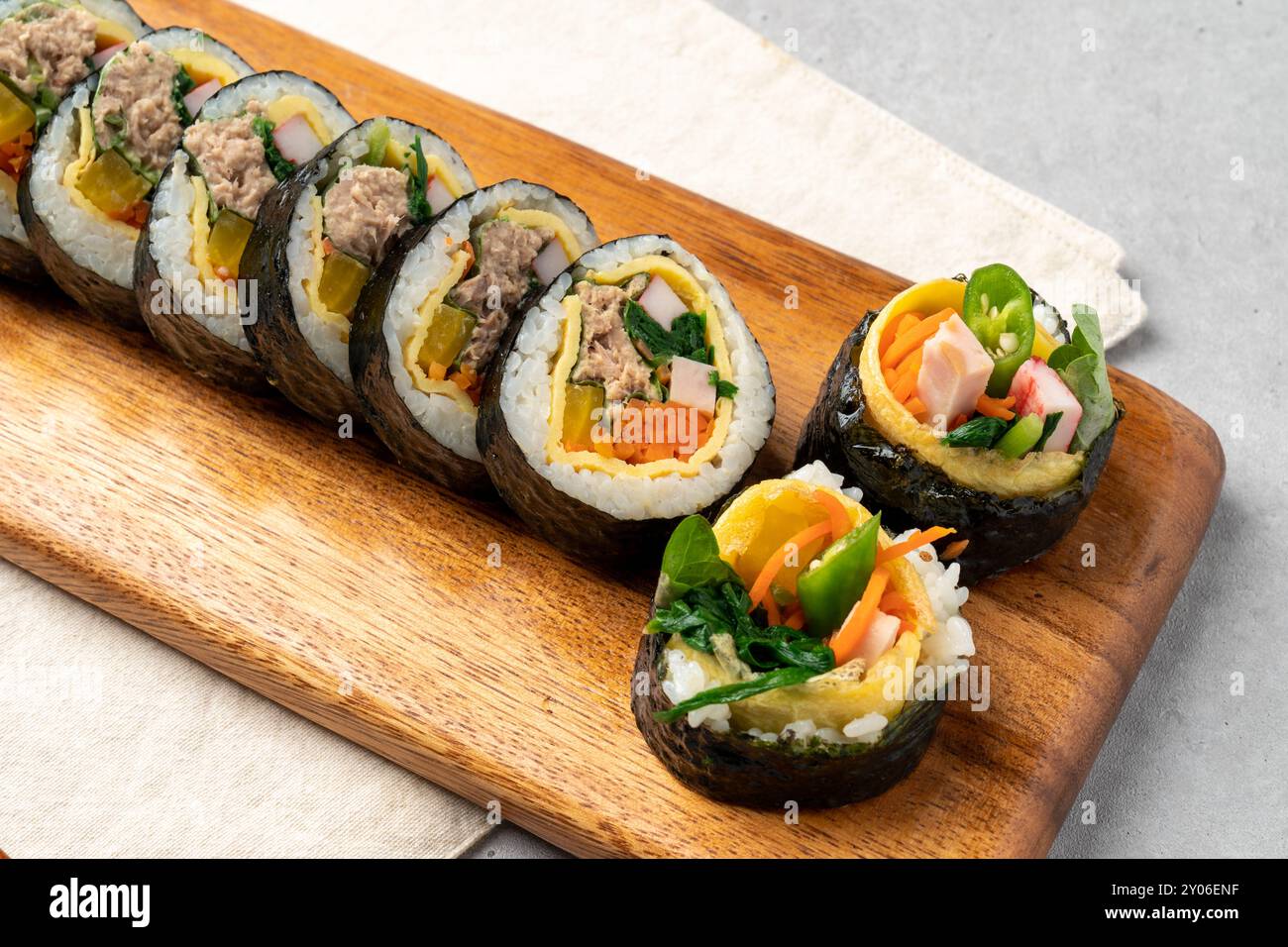 Korean food, snack food, rice, kimbap, vegetables, cheese, spicy, chili ...