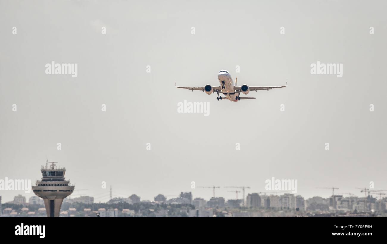 Madrid, Spain; 05-24-2024: Airbus A320 model aircraft of the Spanish ...