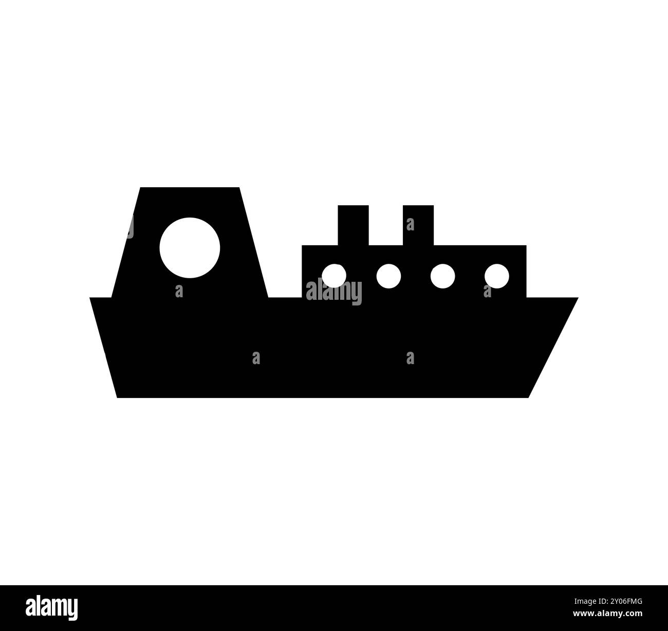 Ship icon illustrated in vector on white background Stock Photo - Alamy