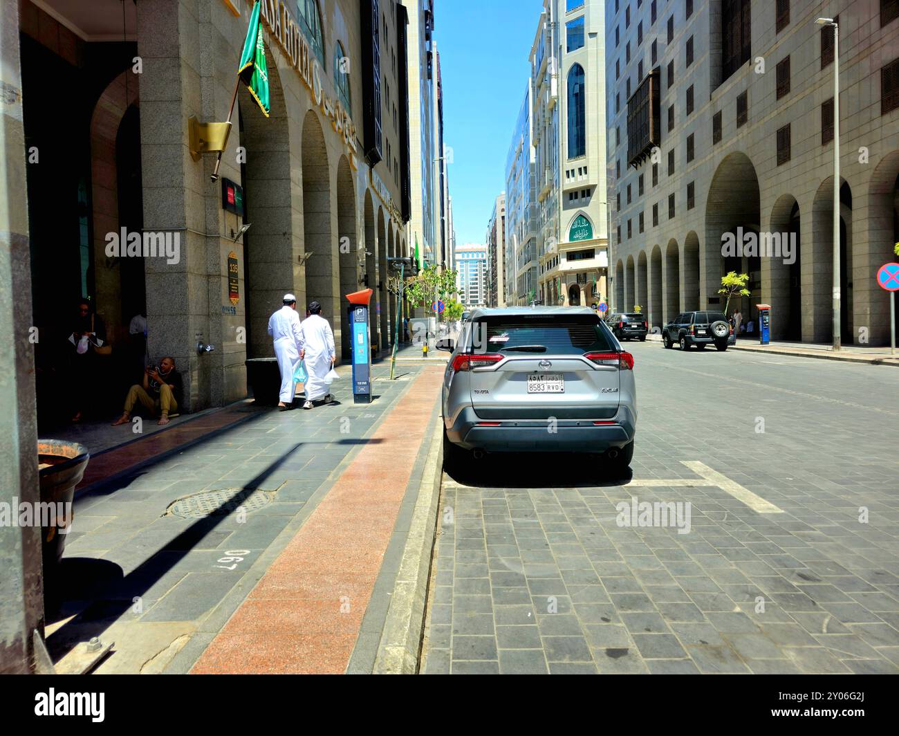 Medina, Saudi Arabia, June 28 2024: A solar powered multi-space parking ...