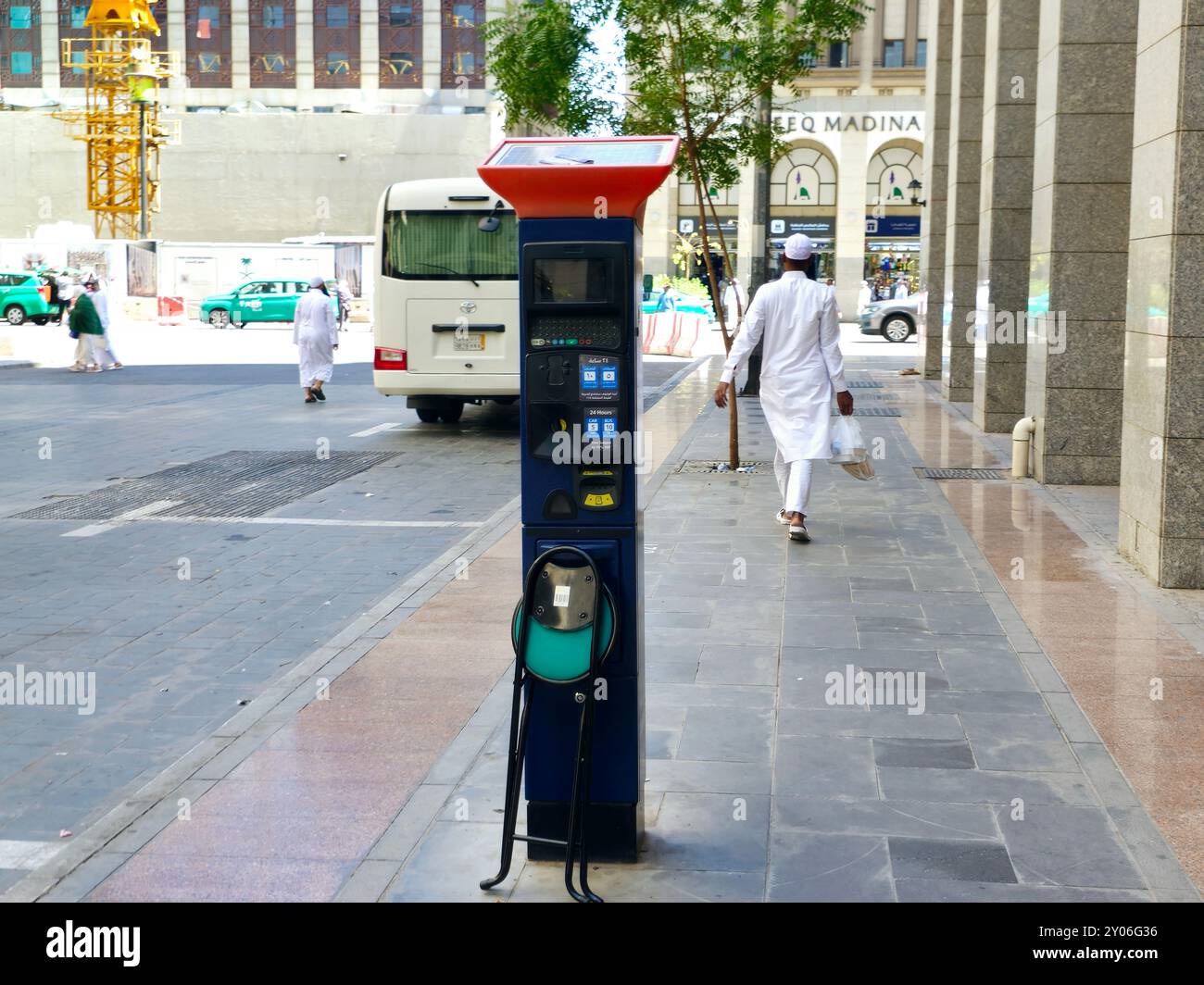 Medina, Saudi Arabia, June 28 2024: A solar powered multi-space parking ...