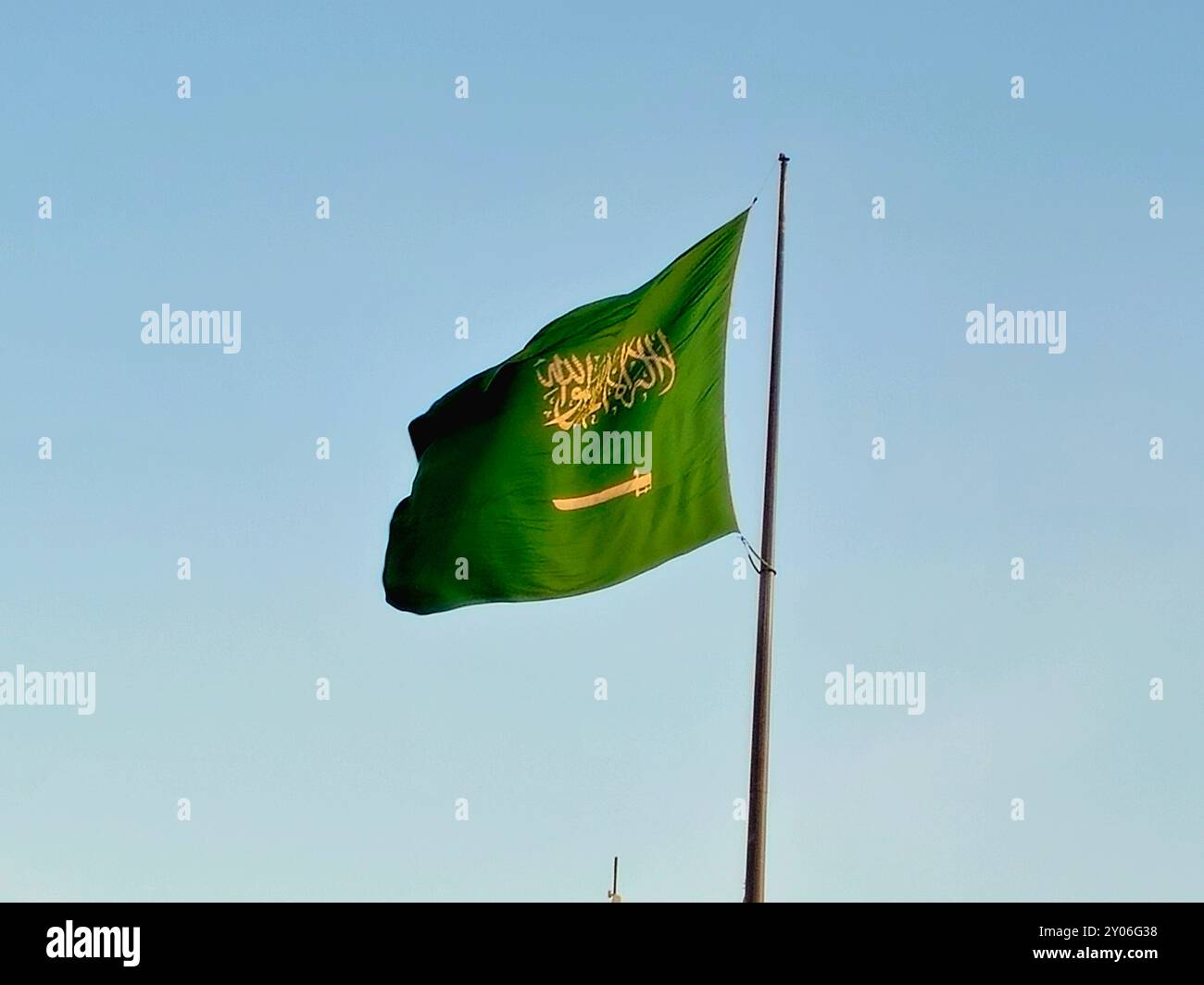 Saudi arabia flag pole hi-res stock photography and images - Alamy