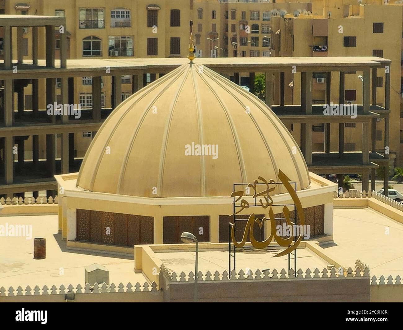 Cairo, Egypt, July 21 2024: The Exterior of a grand large mosque in ...