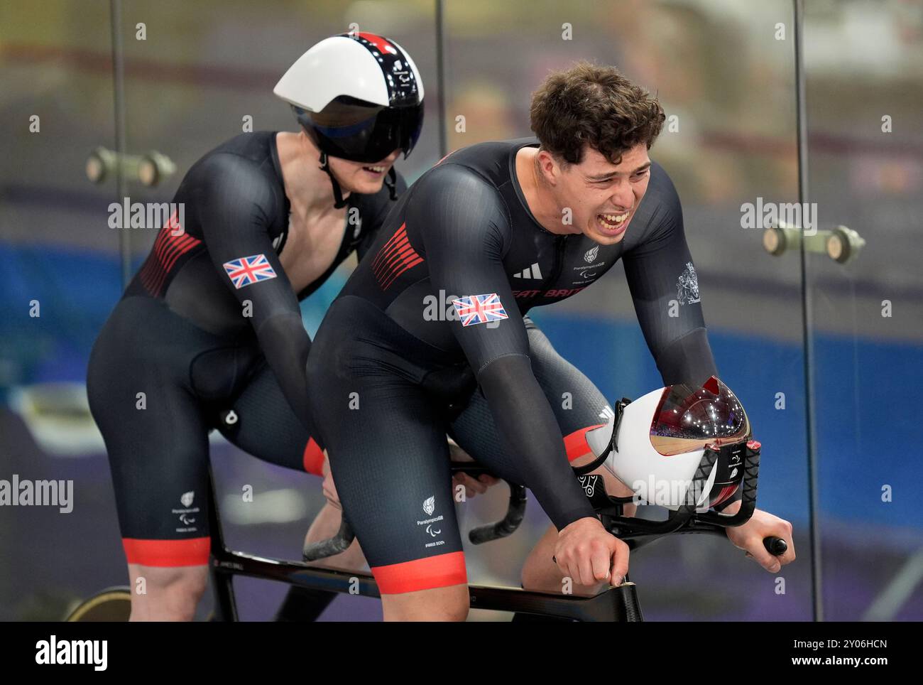Great Britain's James Ball and pilot Steffan Lloyd during the Men's B 1000m Time Trial - Final ...