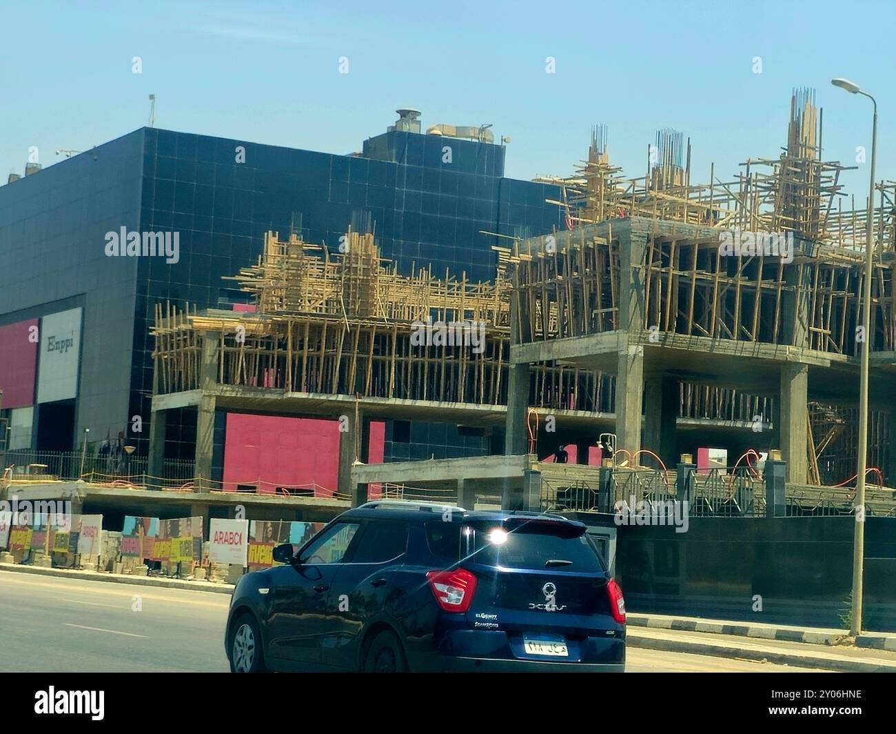 Cairo, Egypt, August 17 2024: A construction site of a new building ...