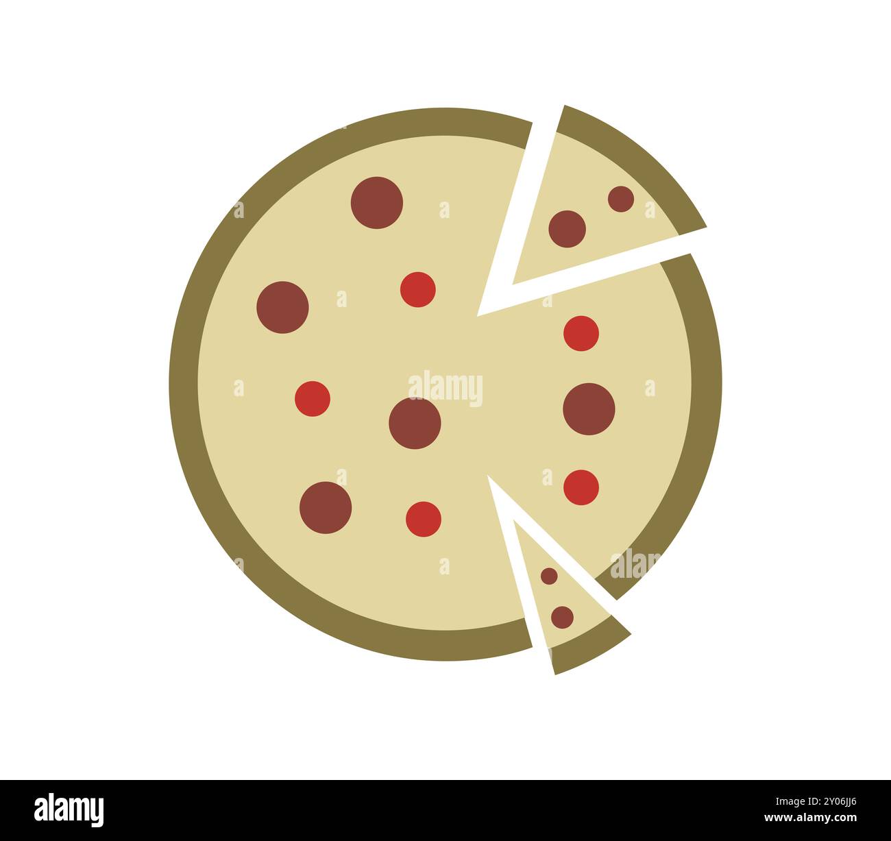 Pizza on plate icon Cut Out Stock Images & Pictures - Alamy