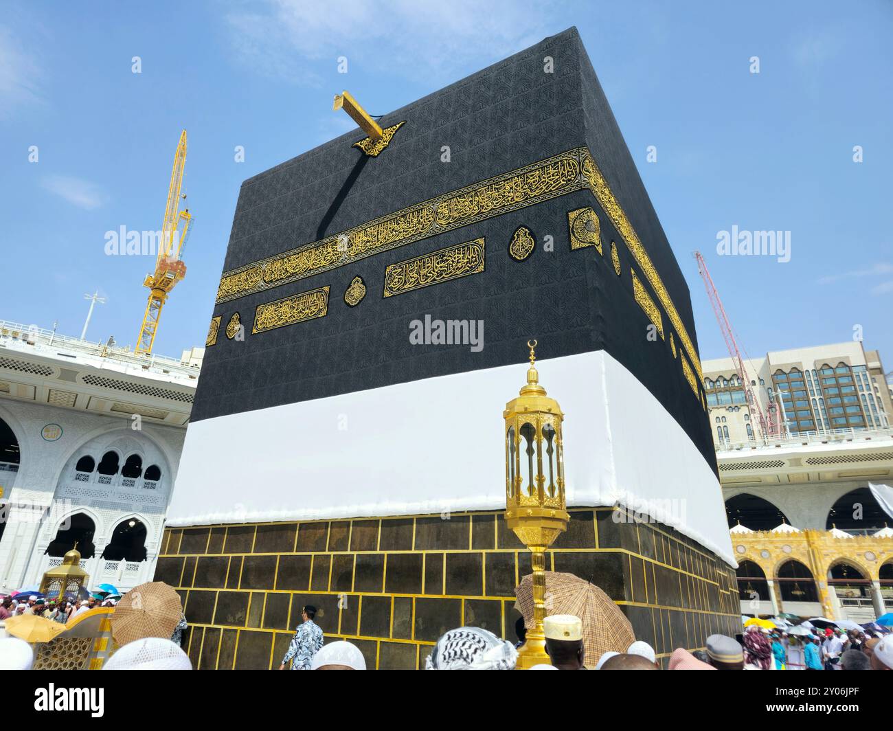 Mecca, Saudi Arabia, June 21 2024: Al Kaaba in Ihram cothing, The Kaaba ...