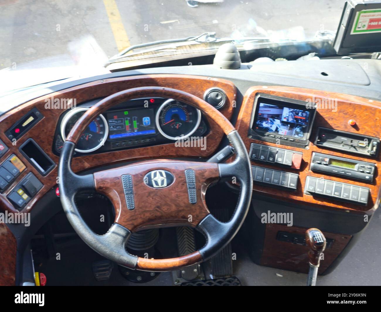 Makkah Madinah road, Saudi Arabia, June 25 2024: luxurious fleet bus of ...