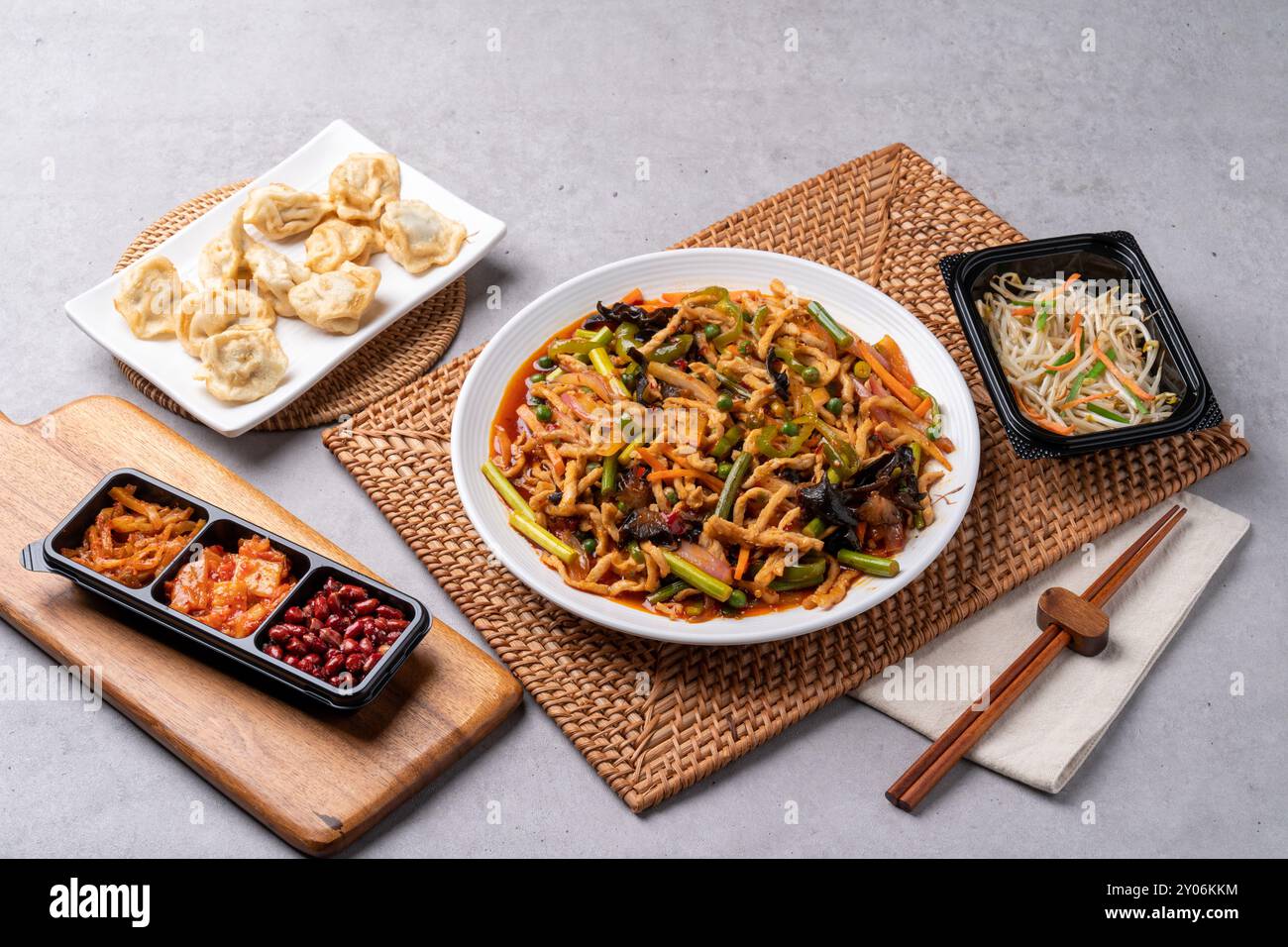 Chinese food, mala xiangguo, malatang, pheasant roe, fish meat ...