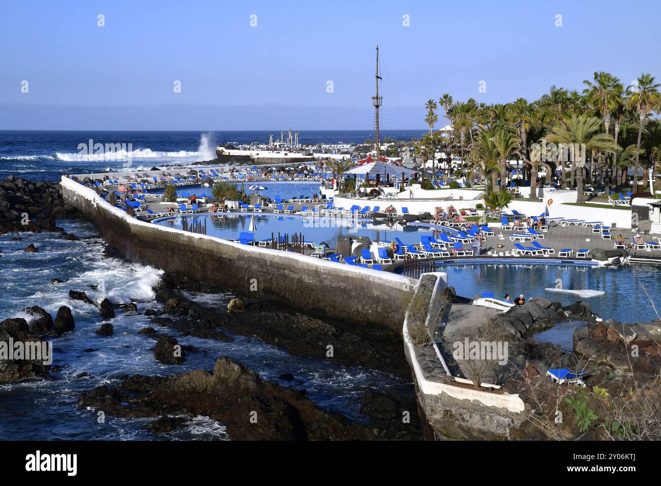The Lago Martianez swimming complex on the Atlantic Ocean in Puerto de ...