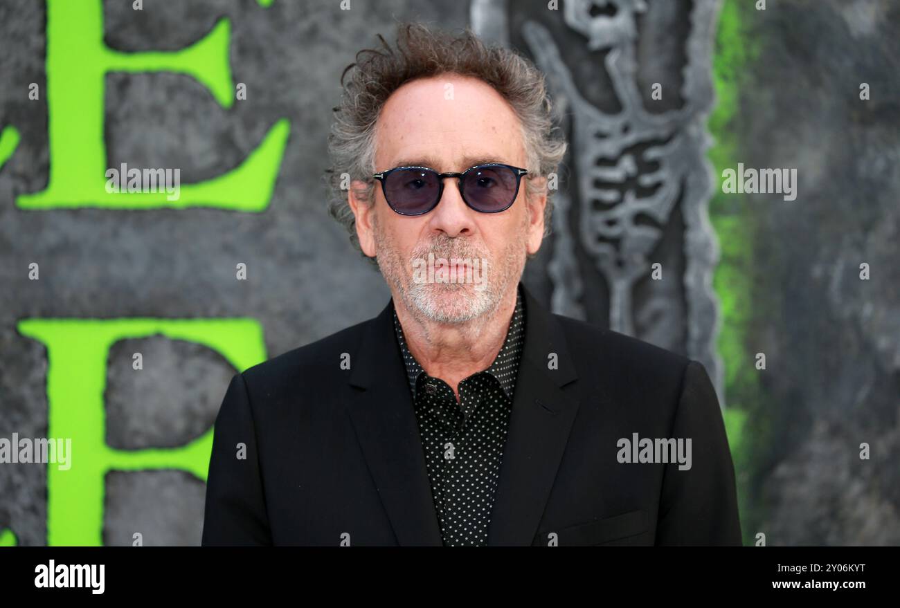 Tim Burton attends the UK Premiere of "Beetlejuice Beetlejuice" at ...