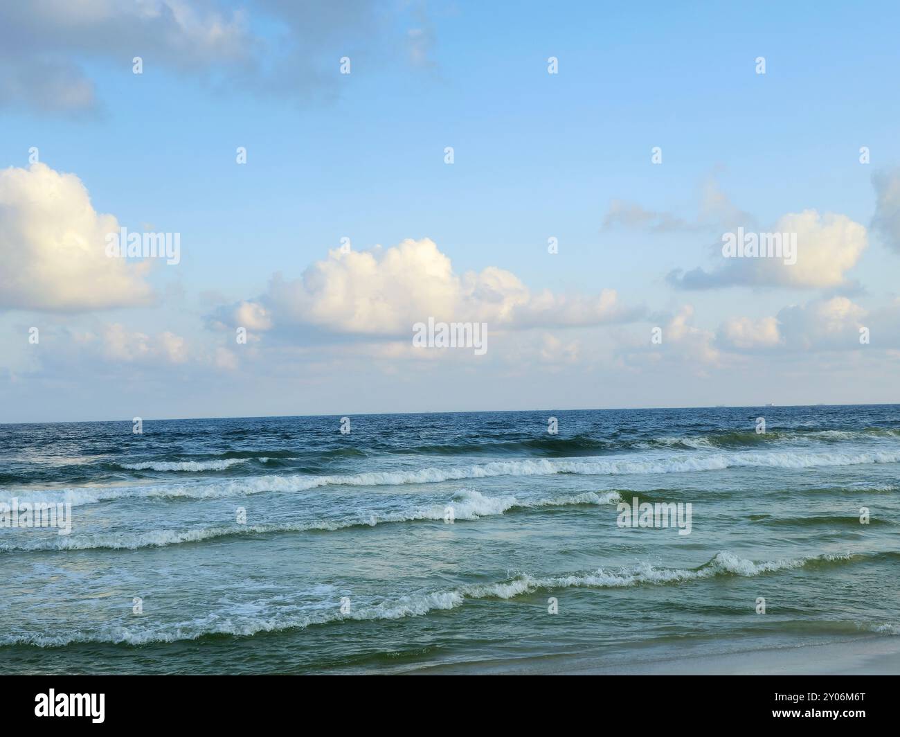 The Mediterranean Sea with blue cloudy sky at sunrise time in ...
