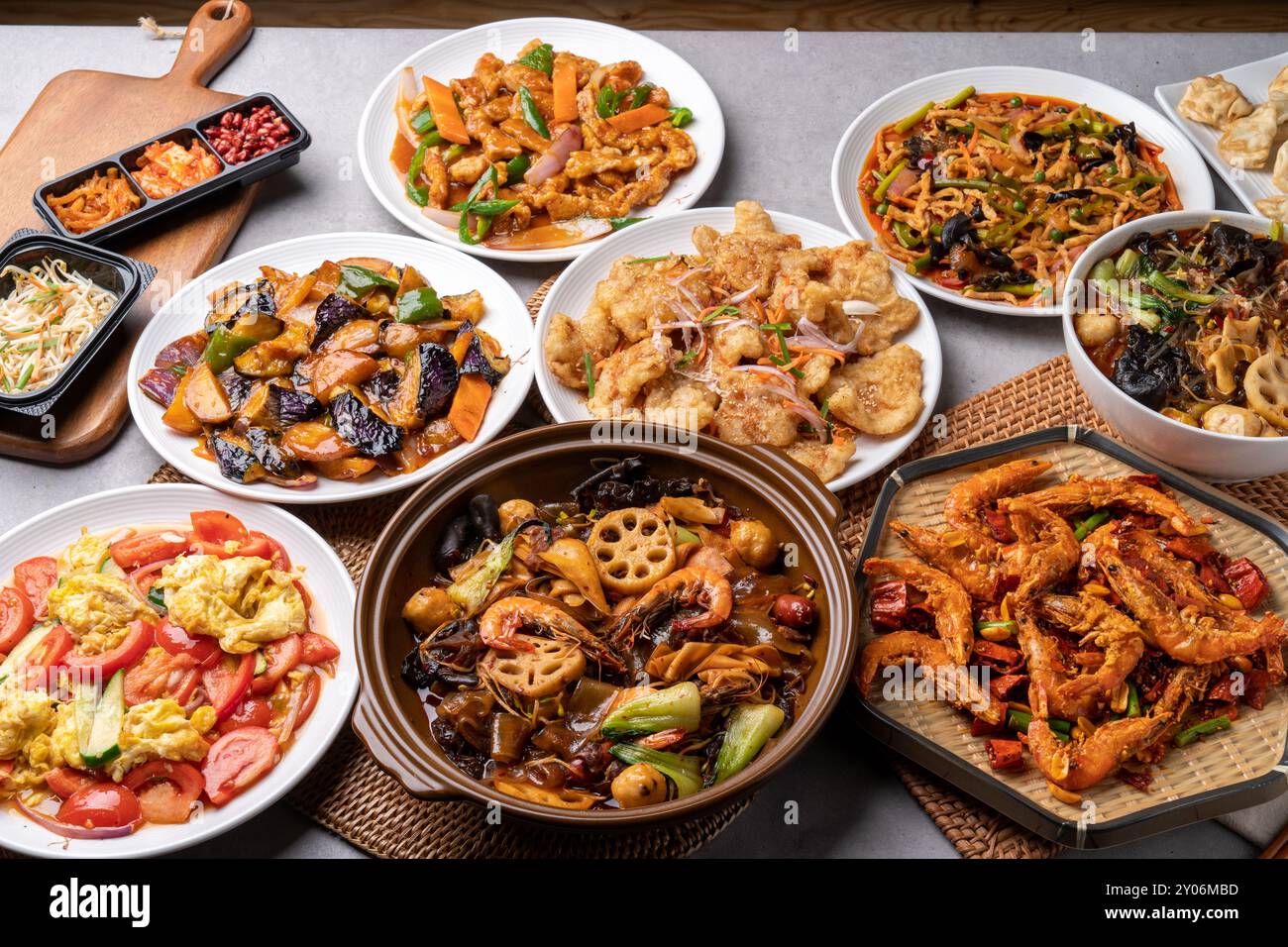 Chinese food, mala xiangguo, malatang, pheasant roe, fish meat ...