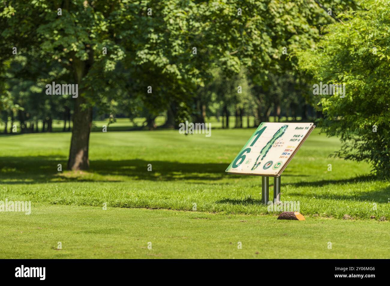 Map of the golf course at the tee Stock Photo - Alamy