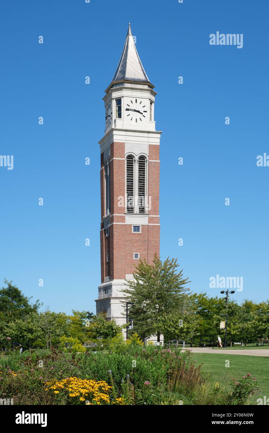 Elliott Tower on the campus of Oakland University, Rochester Michigan ...