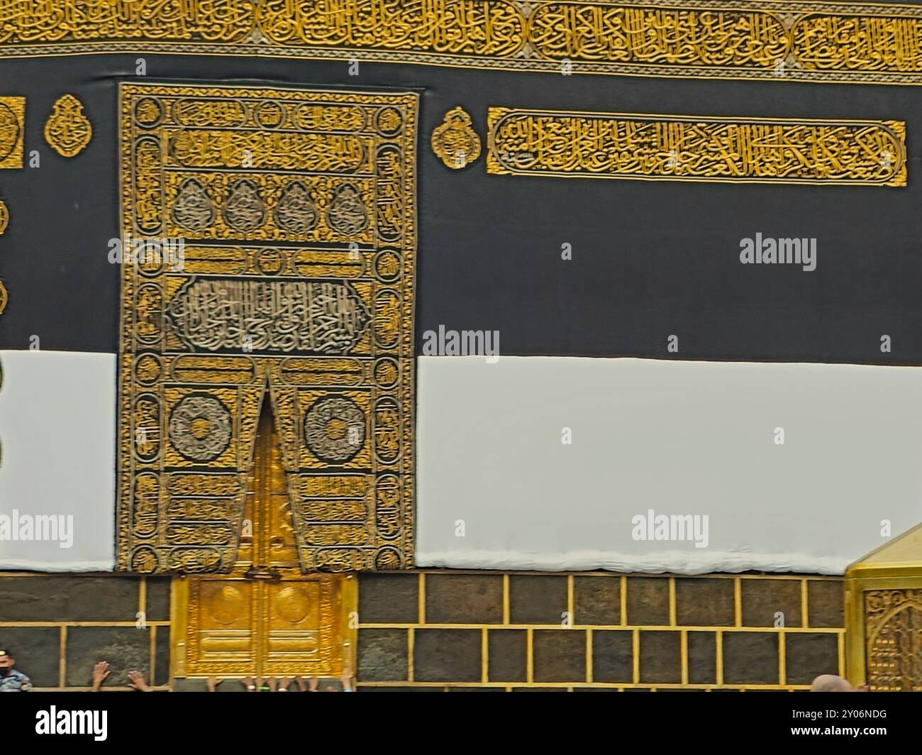 Mecca, Saudi Arabia, June 12 2024: The Golden door of The Holy Kaaba in ...