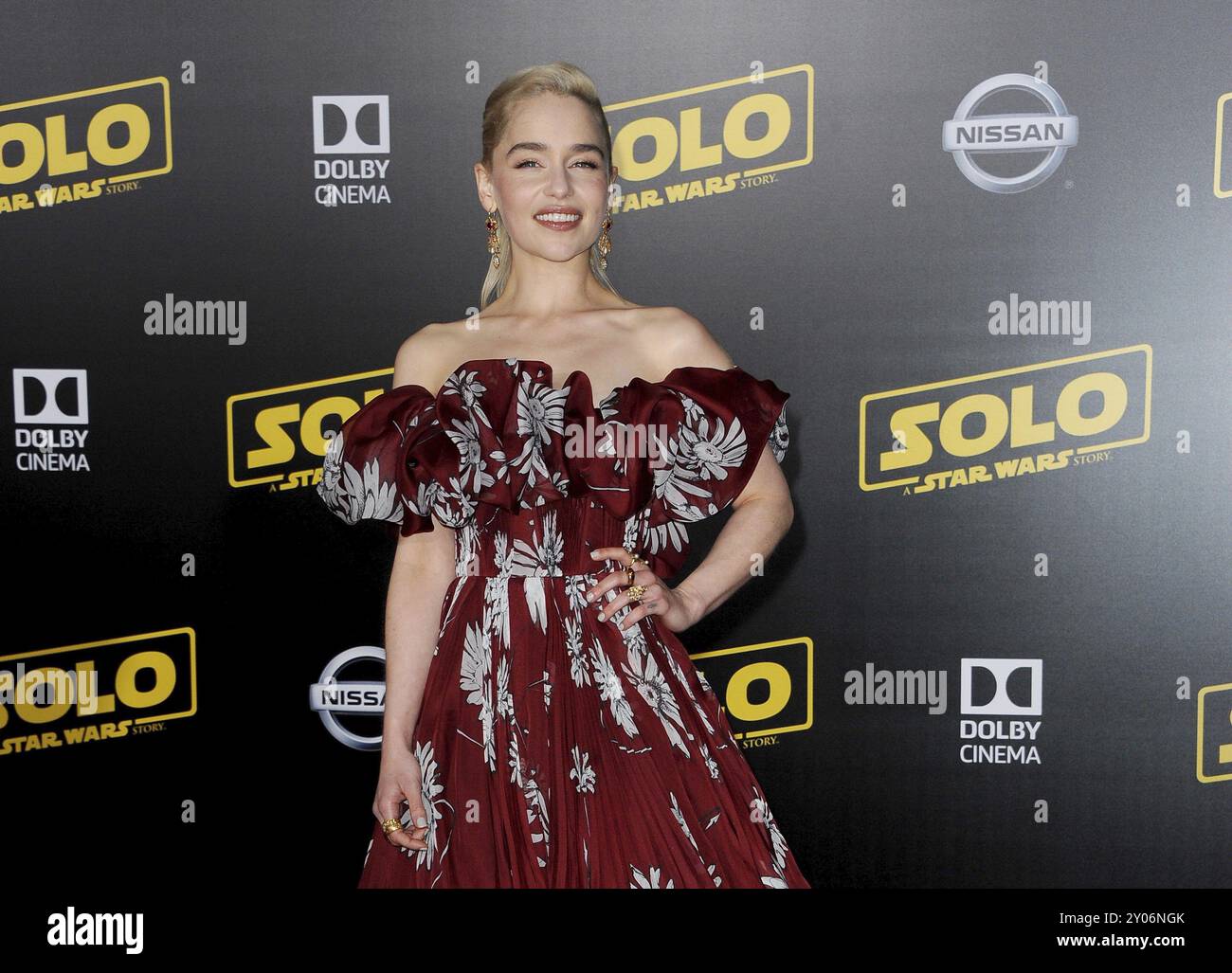 Emilia Clarke at the premiere of Disney Pictures and Lucasfilm's 'Solo ...