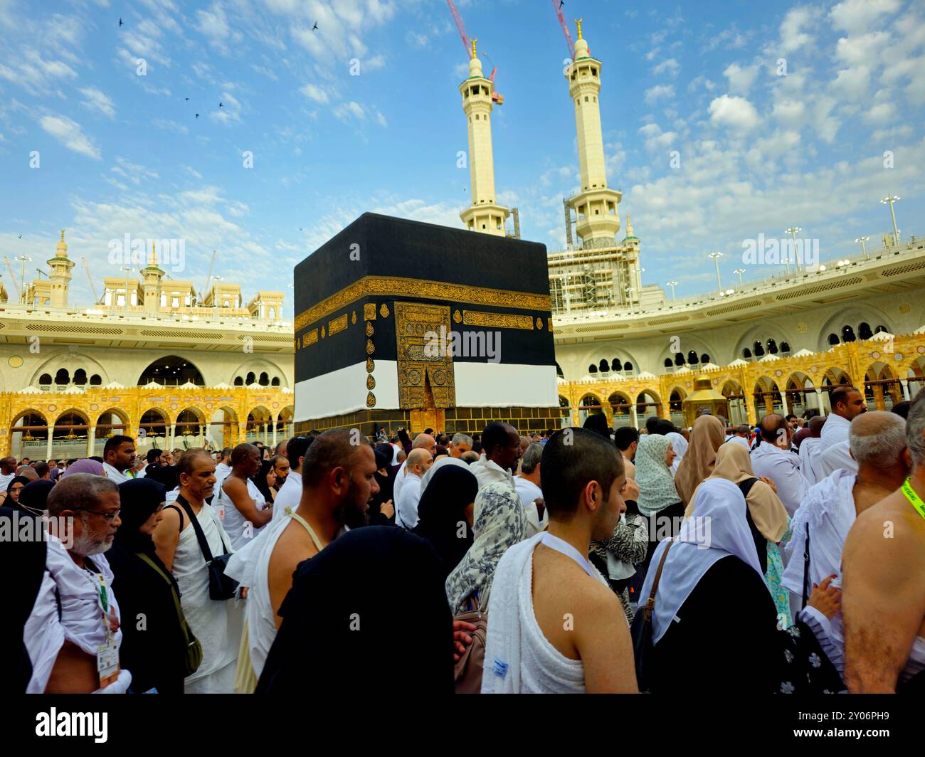 Mecca, Saudi Arabia, June 12 2024: Mataf of the Grand Mosque, which is ...