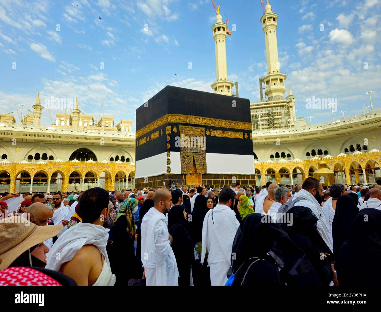 Mecca, Saudi Arabia, June 12 2024: Mataf of the Grand Mosque, which is ...