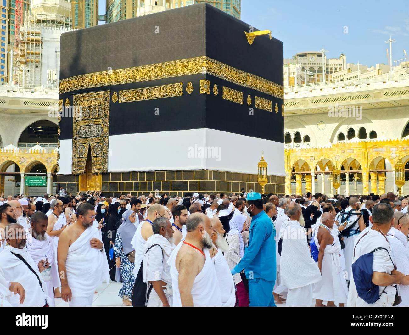 Mecca, Saudi Arabia, June 12 2024: Tawaf or Circumambulation around Ka ...