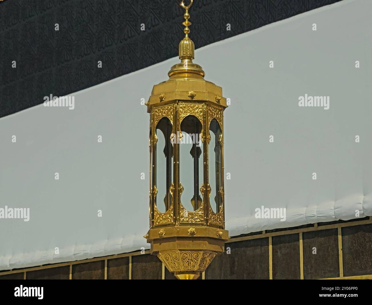 A closeup of The Kaaba, a stone building at the center of Islam's most ...
