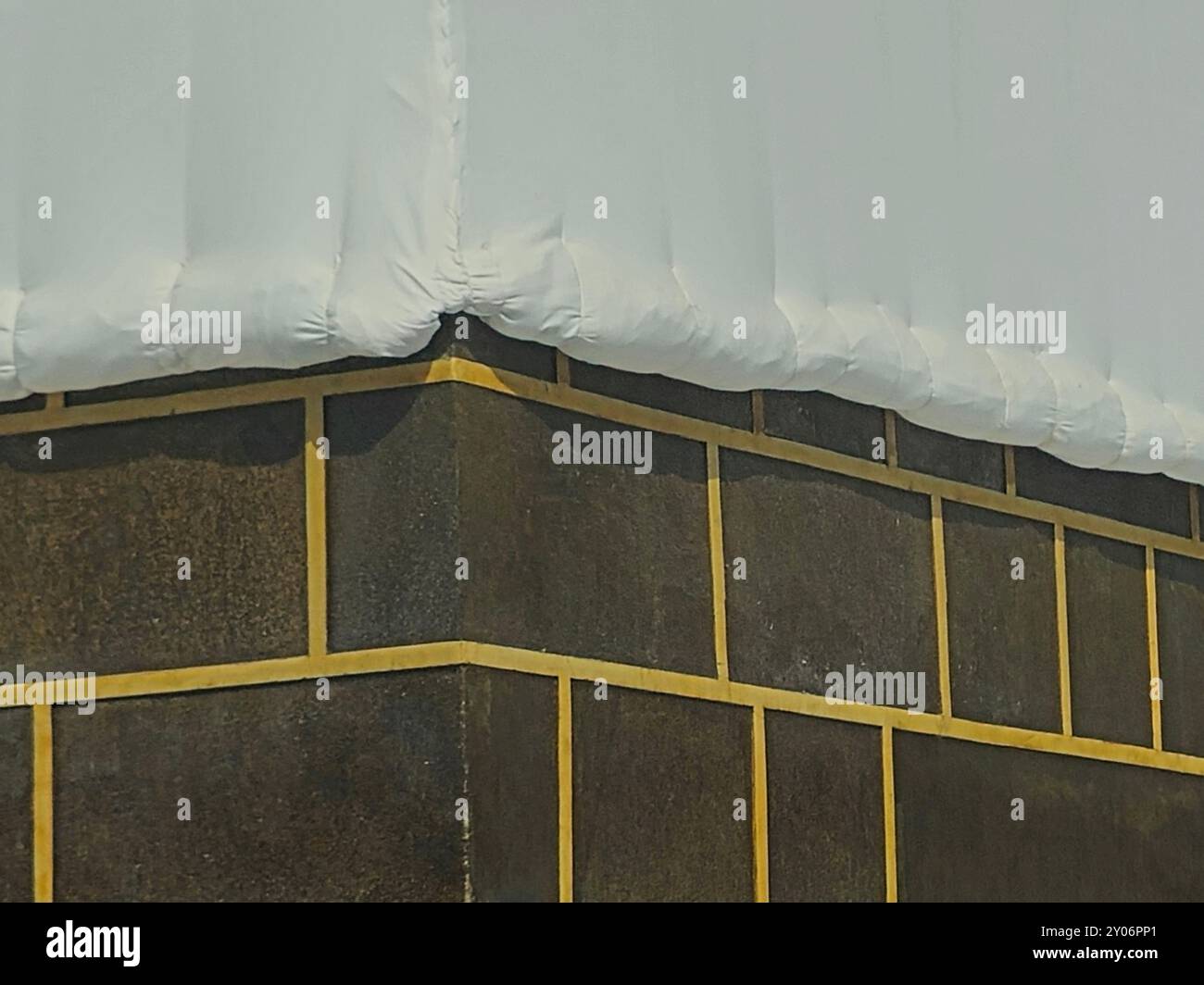 Kabaa in Ihram clothing, The Kaaba a stone building at the center of ...