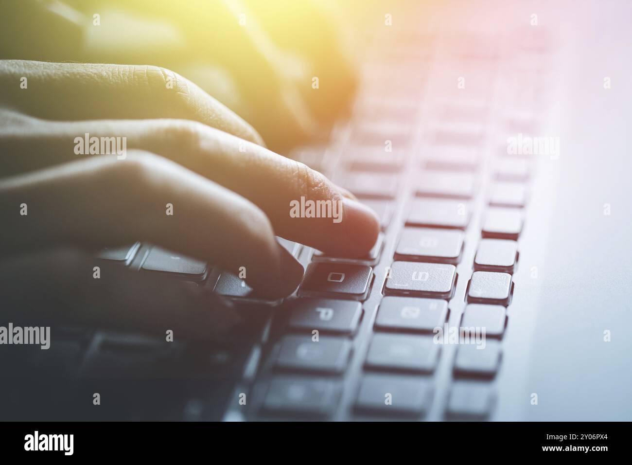 Detailed close up hands typing hi-res stock photography and images - Alamy