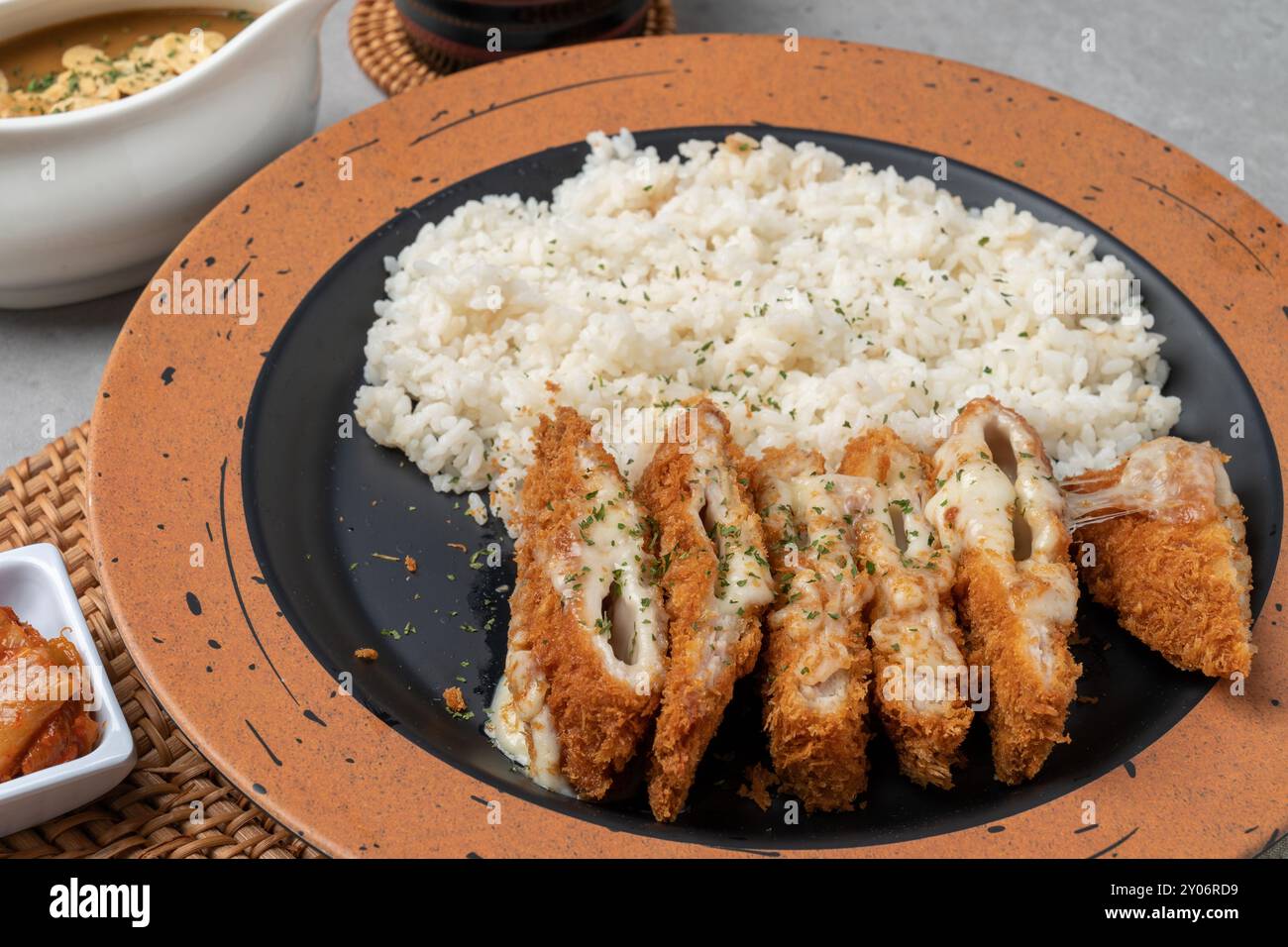 Pork, sirloin, set meal, cheese, pork cutlet, curry, cold buckwheat ...