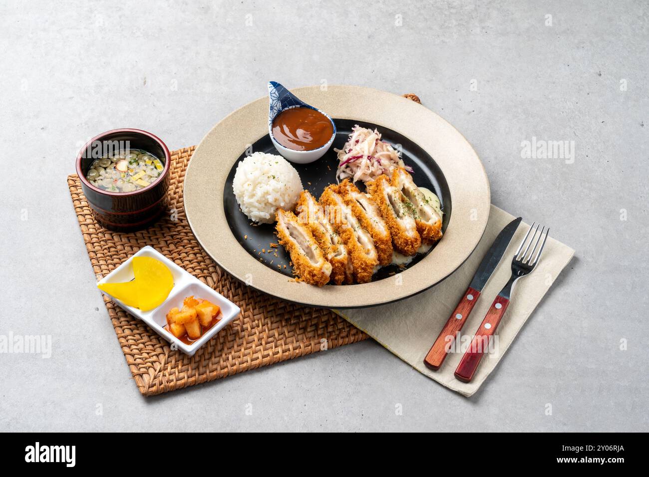 Pork, sirloin, set meal, cheese, pork cutlet, curry, cold buckwheat ...