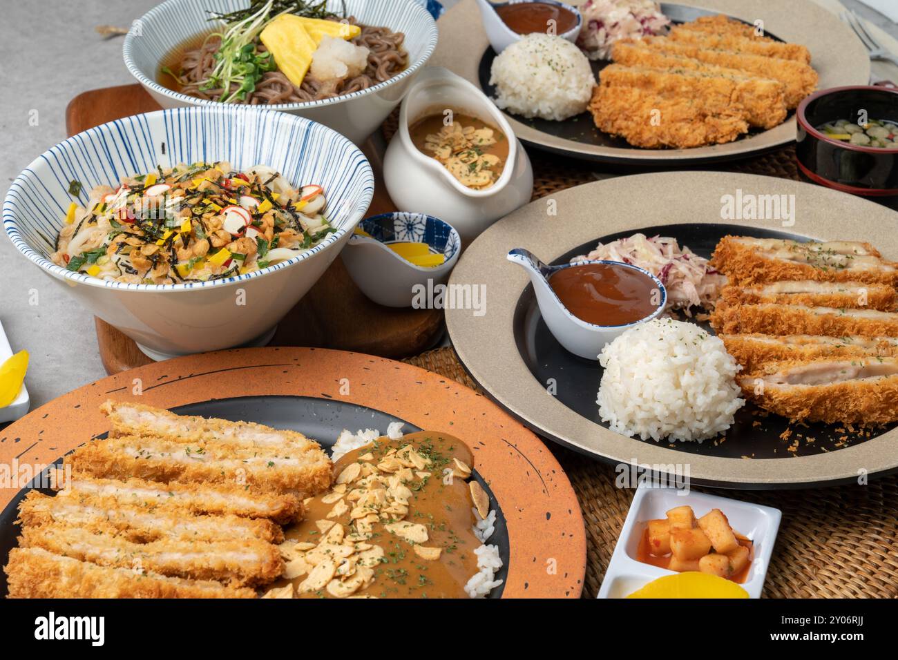 Pork, sirloin, set meal, cheese, pork cutlet, curry, cold buckwheat ...